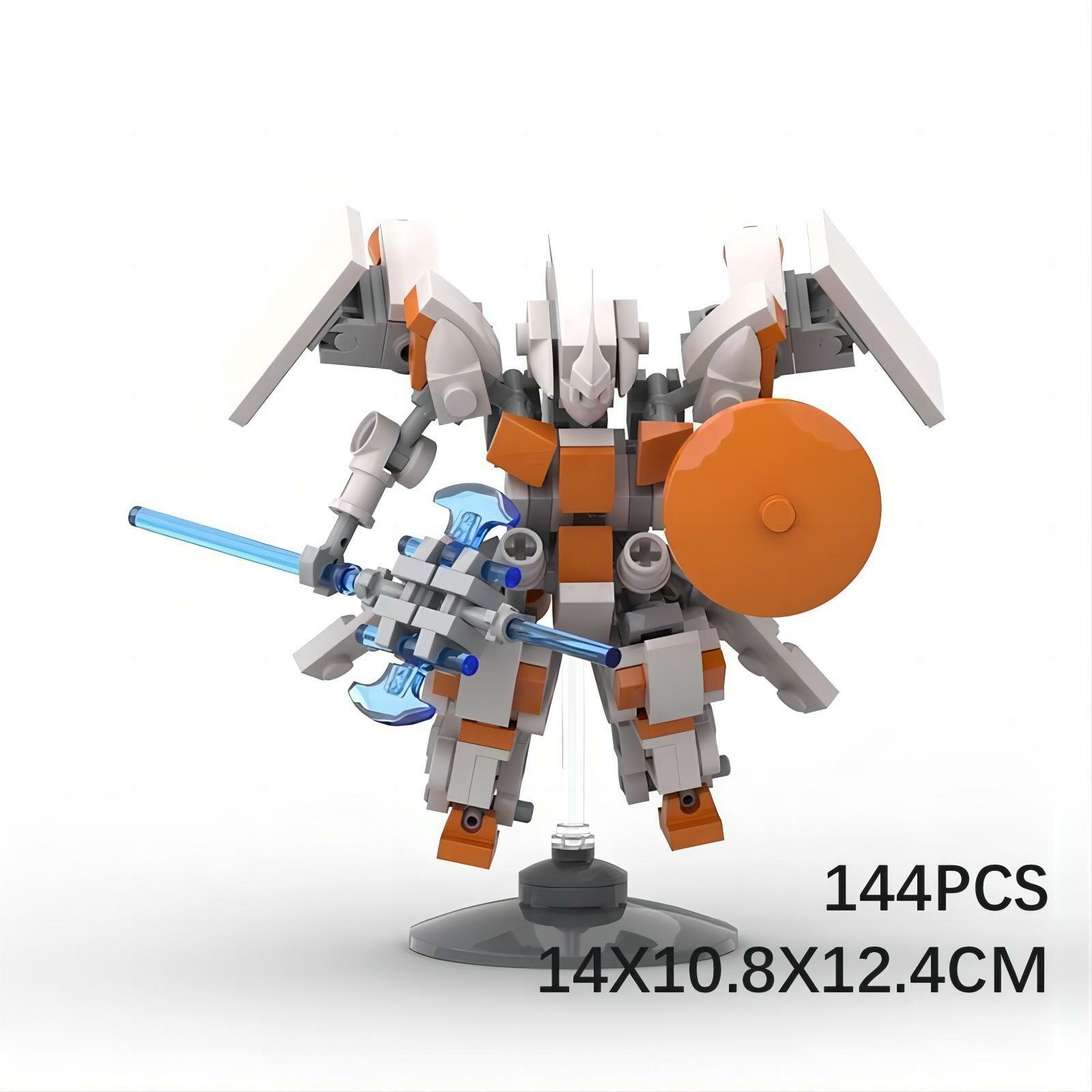MOC Маленький Меха Золотой V2 Экзоскелет Робот Строительная Головоломка Орнамент Рисунок Игрушка