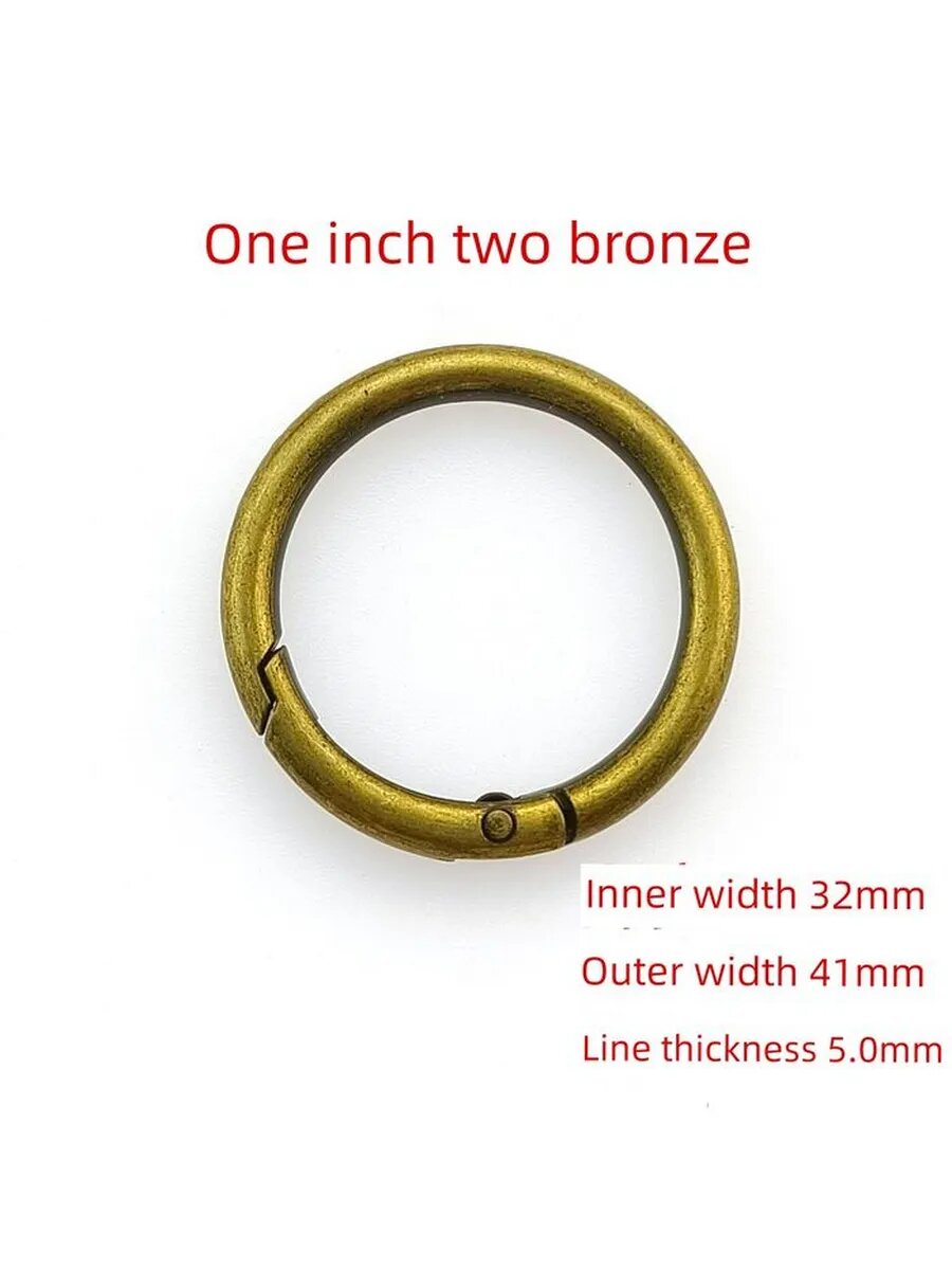 Бронзовое кольцо с пружиной 1 дюйм 2, проволока 5.0