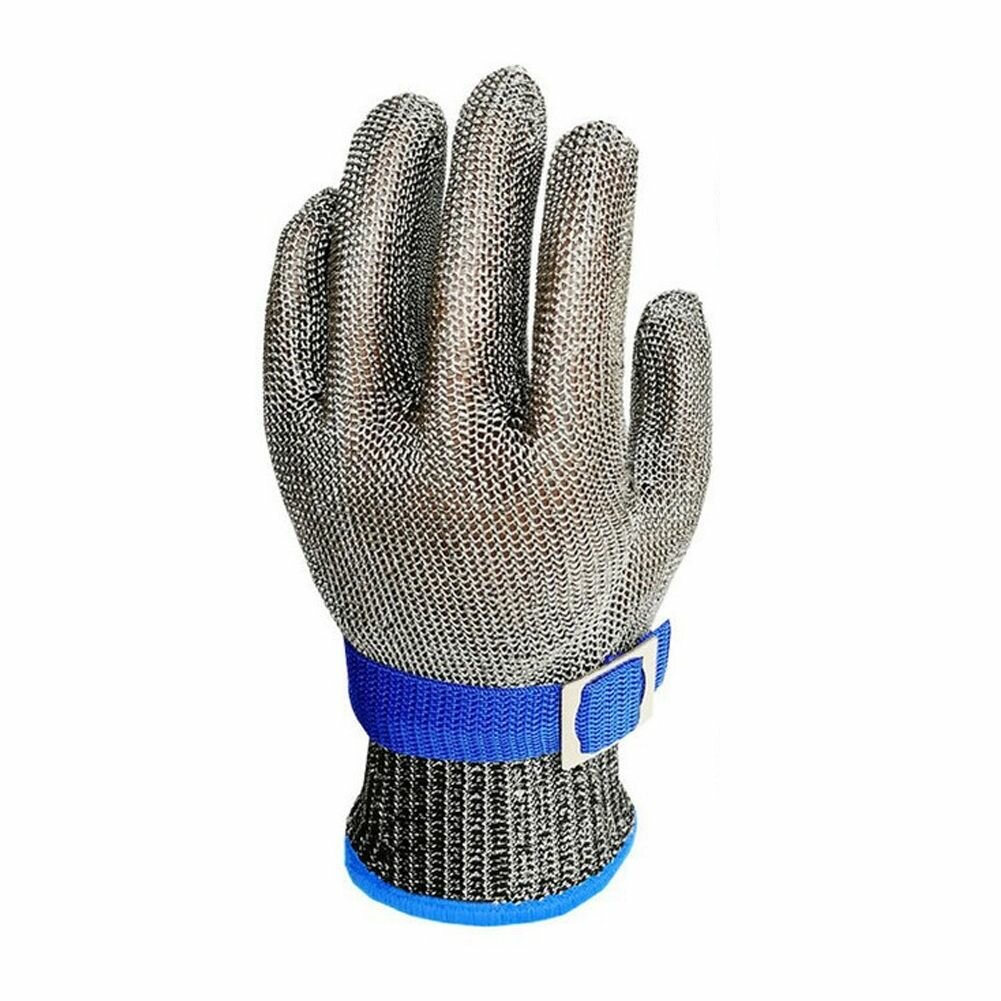 1 шт. перчатки из нержавеющей стали 316 с металлической сеткой, садовые, мясные, рабочие, перчатки с защитой от порезов на всю длину пальцев