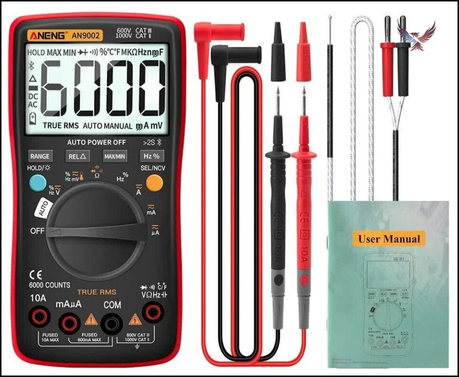 Мультиметр ANENG AN9002, с Bluetooth, автоматическое отключение