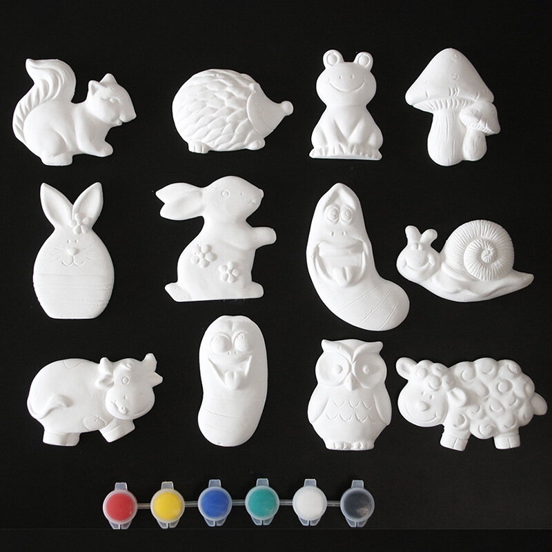 Гипсовая кукла для раскрашивания Санта-Клауса, детская живопись, DIY раскраска, новая граффити живопись, керамическая заготовка оптом