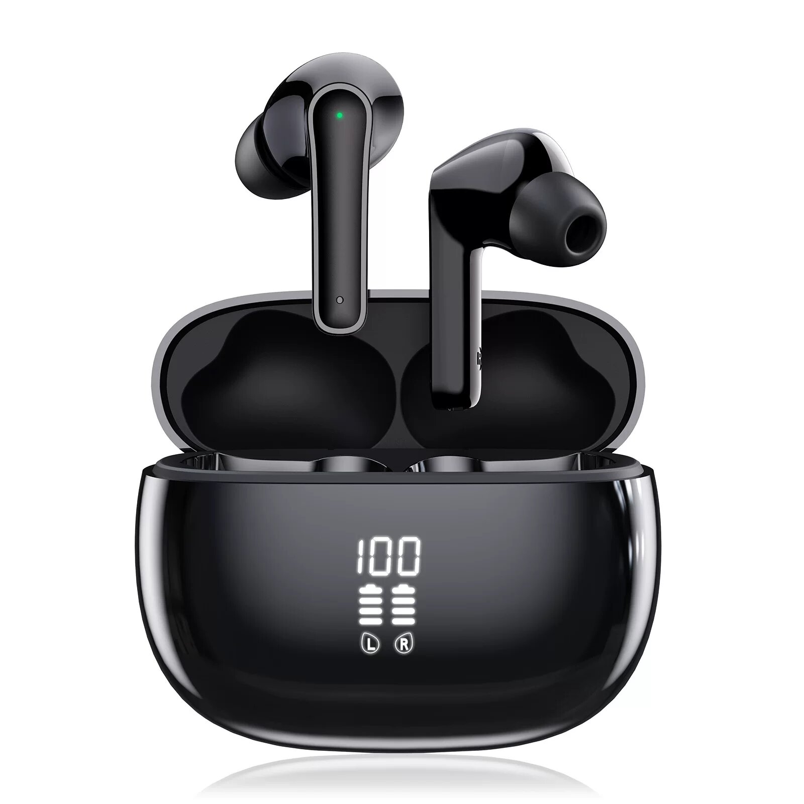 Кейс для зарядки AirPoPro2 поколение C-тип для беспроводных наушников Bluetooth 5.3 черный компактный дизайн