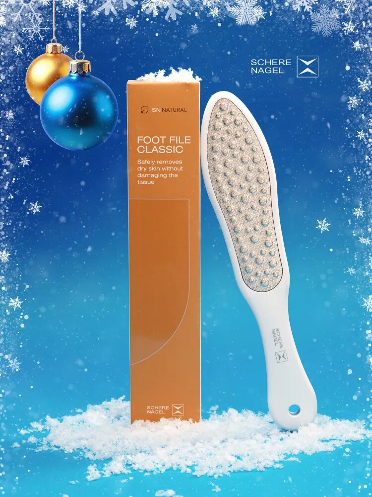 Педикюрная двусторонняя лазерная тёрка для ног пяток стоп Белая Classiс.