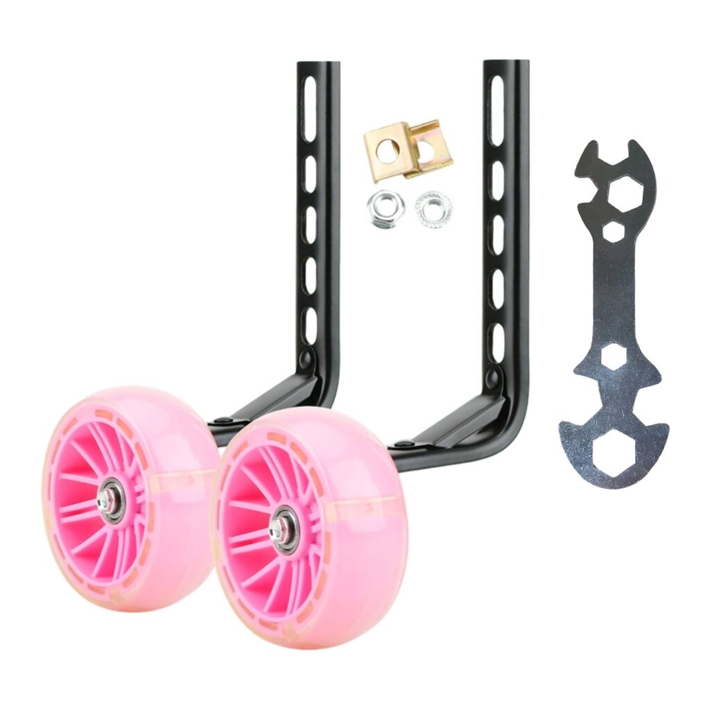 Универсальное вспомогательное колесо для детского велосипеда 12/14/16/18/20 дюймов-розовый