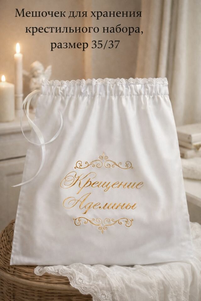 Мешочек для одежды крестильный