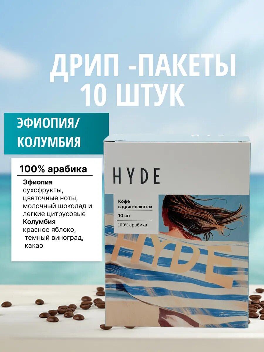 Кофе в дрипах mix Колумбия, Эфиопия, 10 шт.
