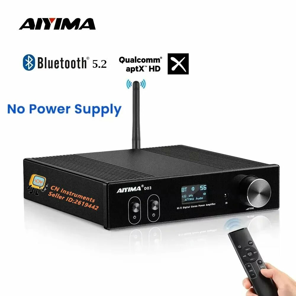 Цифровой усилитель AIYIMA D03, стерео 2.1, Bluetooth, USB DAC, OLED дисплей, HiFi звук для дома