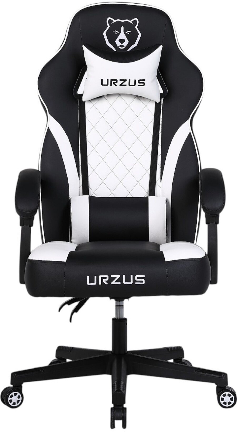 Кресло компьютерное игровое URZUS Citadel Black-White экокожа (UR-7351127)