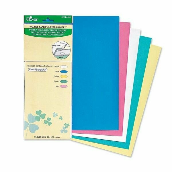 Бумага копировальная 30х25 см 5 листов Clover, Кловер (434)