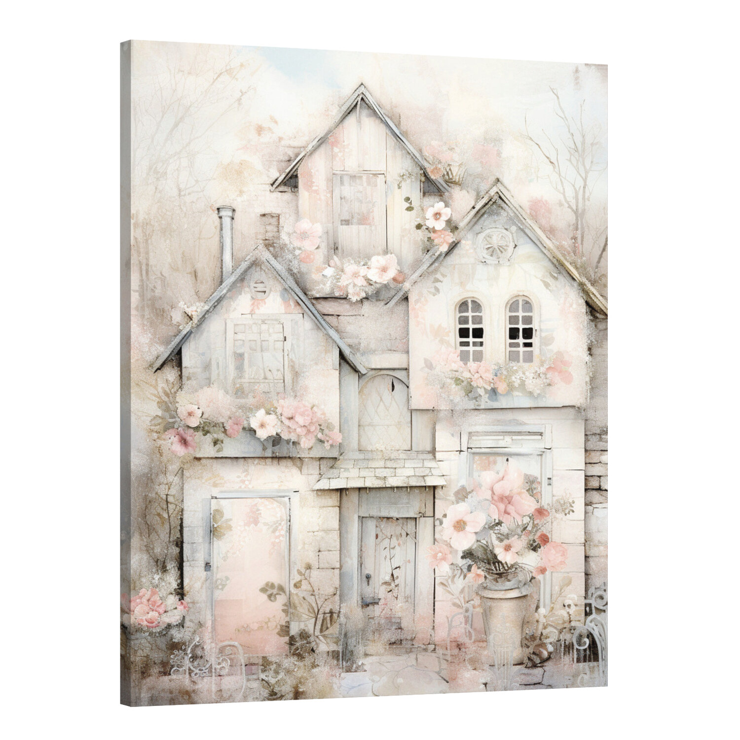 Интерьерная картина 50х70 "Деревня в стиле шебби-шик"