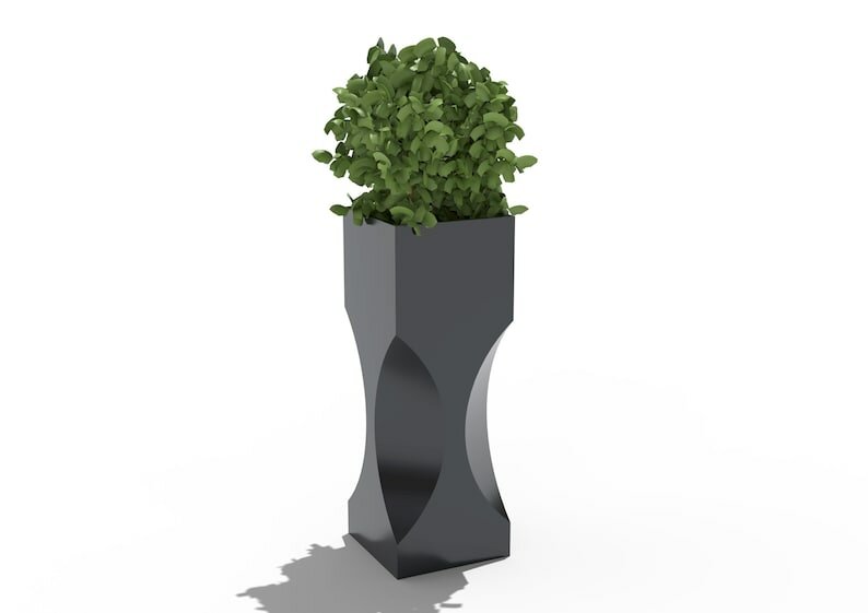 Полигональный цветочный горшок, цветочница из листового металла, напольная ваза PIAS-2