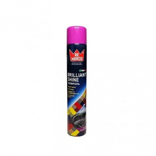 RE MARCO Полироль для пластика салона Brilliant Shine глянец Виноград, 750 мл