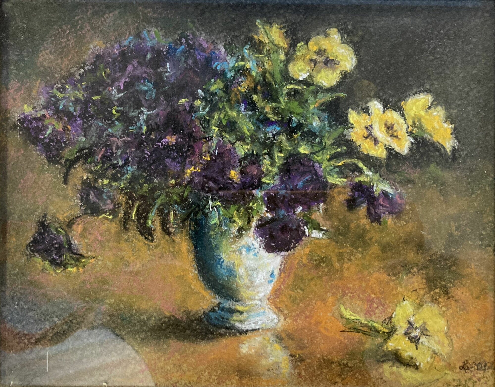 ART-Salon at Oktyabrskaya "Анютины глазки" 18х24 см; бумага, пастель; ручная работа