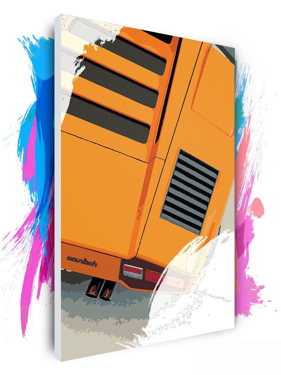 Картина по номерам на холсте Lamborghini Countach 1974, 40 х 60 см