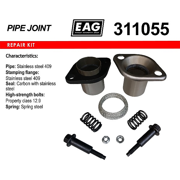 EAG 311055 (311055_EA1) демпферное соединение нерж. d55, в сборе eag