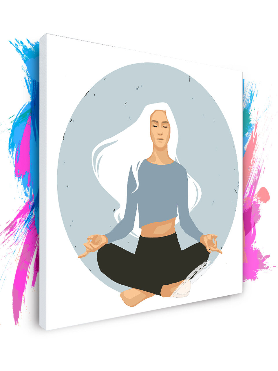 Картина по номерам на холсте Йога Медитация, 50 х 50 см