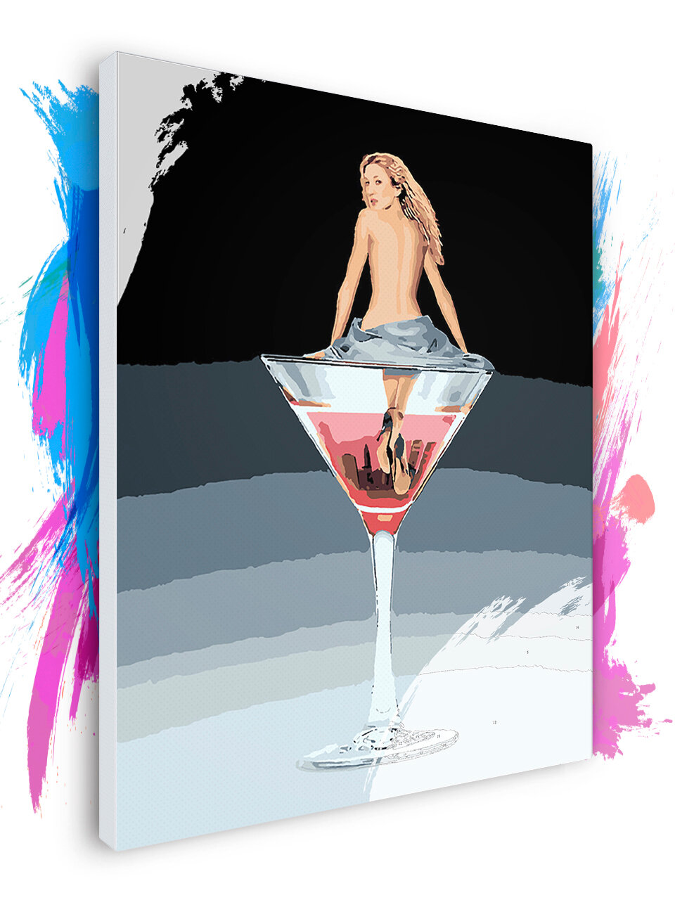 Картина по номерам на холсте Секс в большом городе - Космополитен, 30 х 40 см