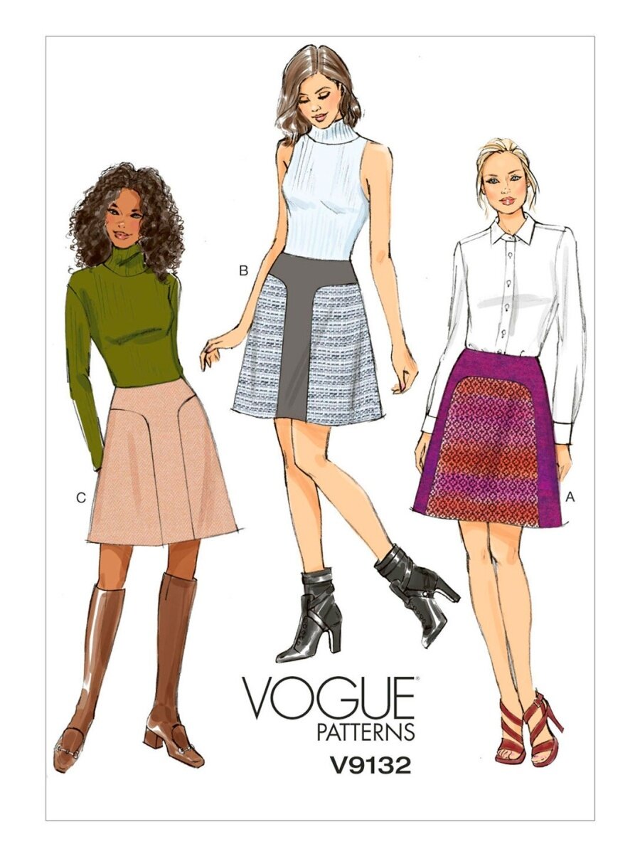Выкройка VOGUE №9132 Юбка