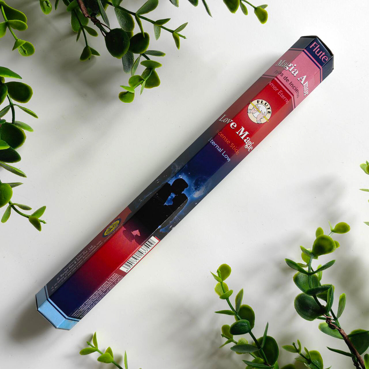 Flute LOVE MAGIC Incense Sticks, Cycle (любовная магия ароматические палочки, Вечная любовь, Сайкл), шестигранник 20 палочек.