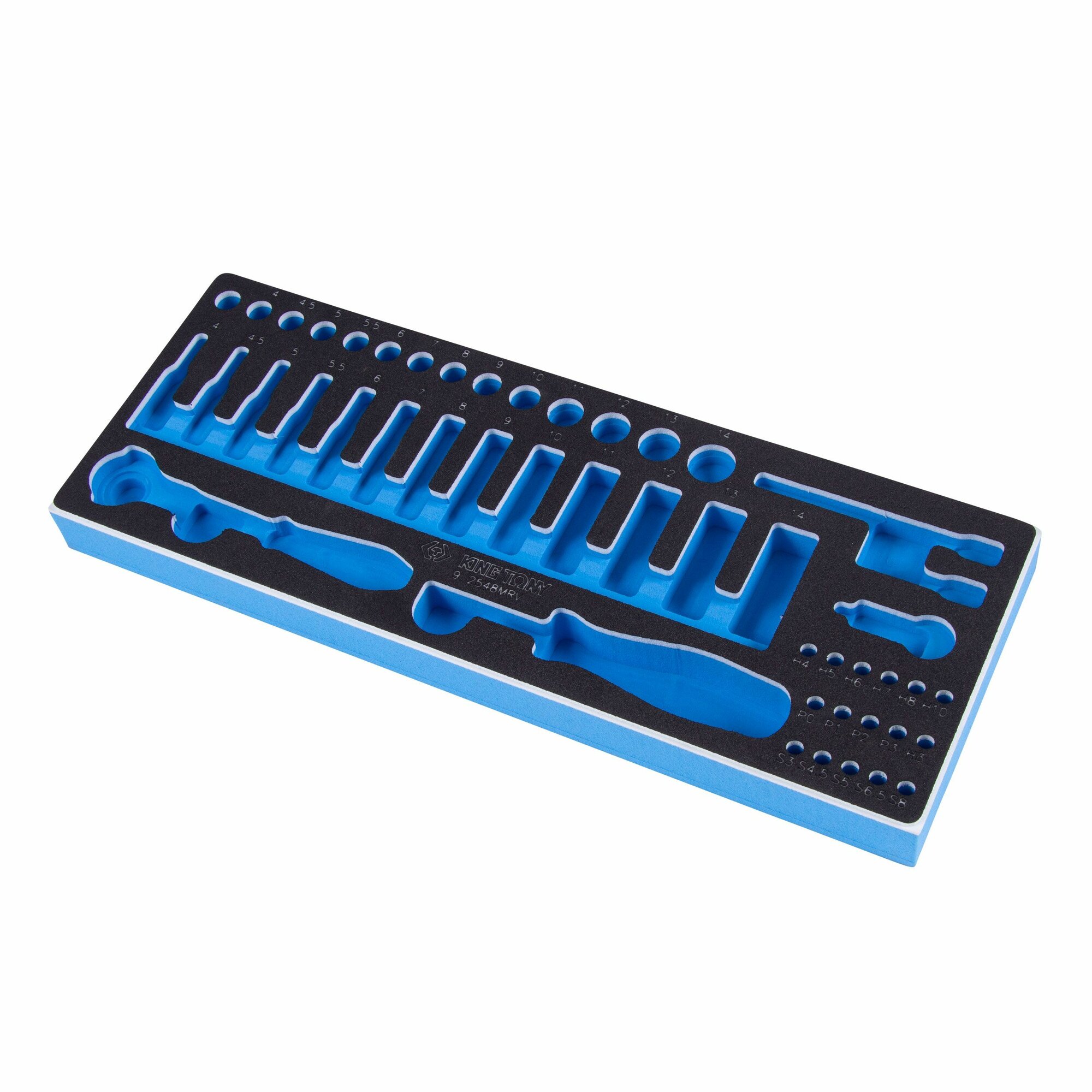 KING TONY Ложемент для набора торцевых головок 1/4" с принадлежностями 9-2548MRV, EVA 859254832B