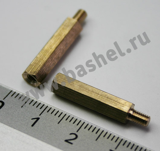 PCHSN-20, Стойка для печатных плат, RUICHI, шестигранная, 20 мм, М3, латунь