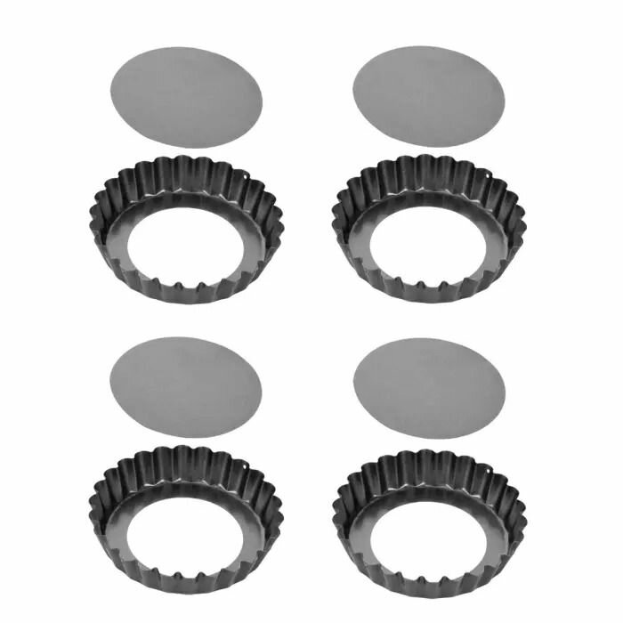 Форма для выпечки с волнистыми краями и съемным дном Tescoma DELICIA 10 см, 4 шт.