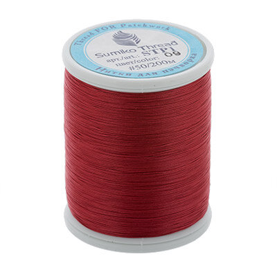 Нитки "SumikoThread" для пэчворка STP1 50 100% хлопок 219 я 200 м №09 т. красный