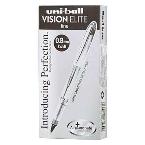 Ручка-роллер UNI-BALL (Япония) "Vision Elite", синяя, узел 0,8 мм, линия письма 0,6 мм, UB-200(08)BLUE