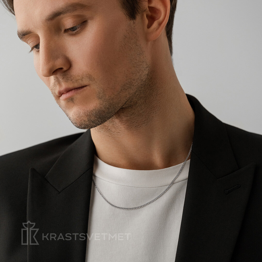 Цепь серебро, 925 проба, родирование