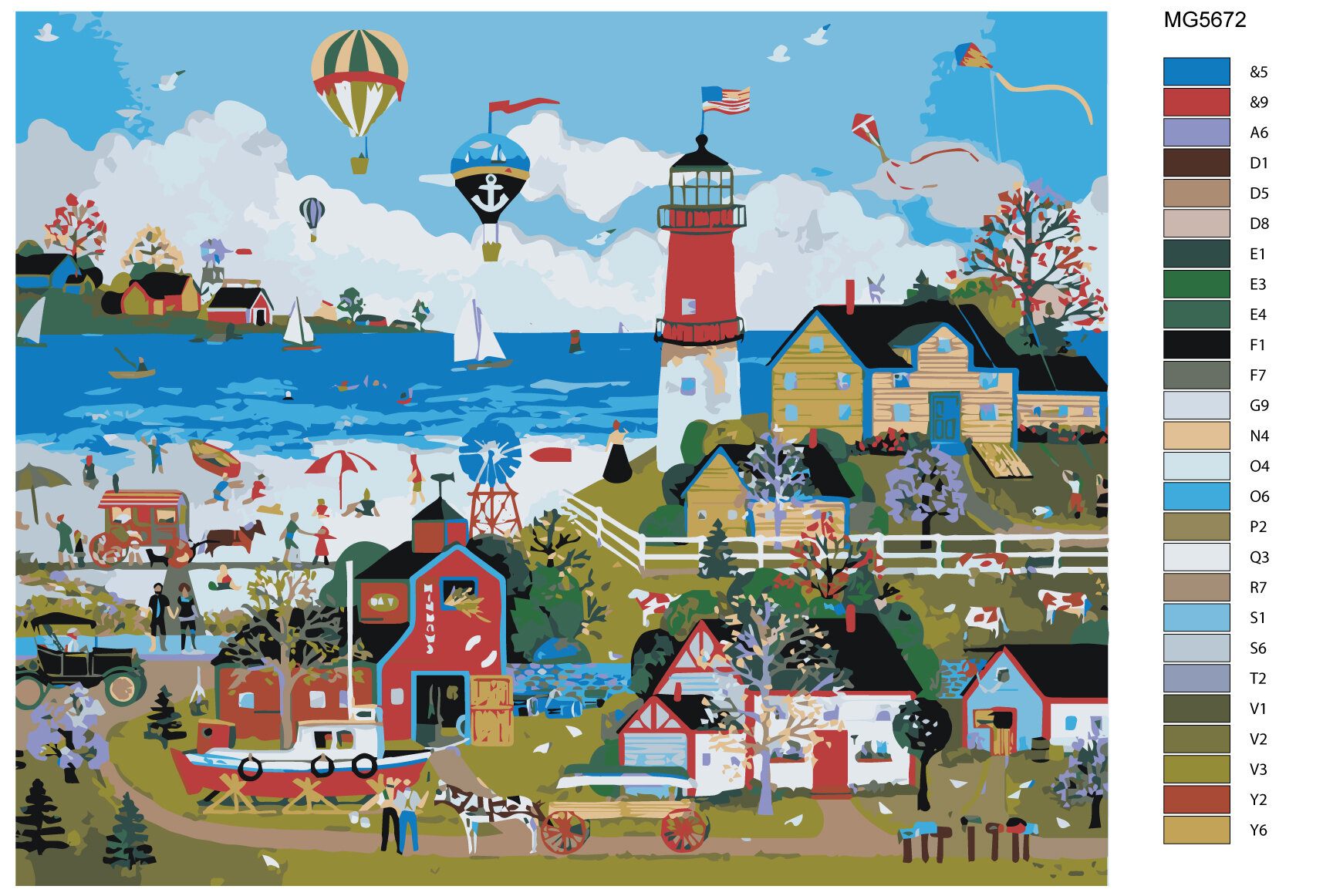 Картина по номерам "Городской Маяк" MG567 40x50