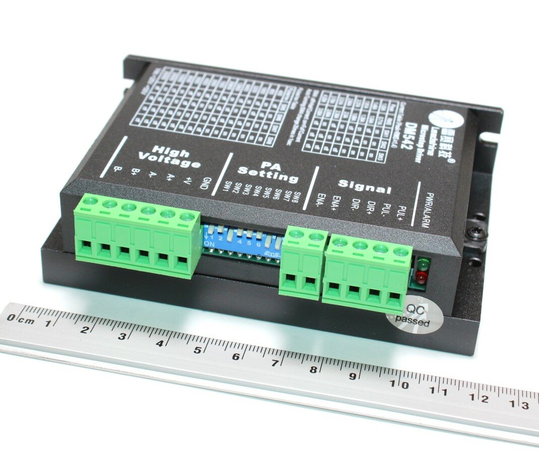 DM542, Драйвер шагового двигателя, (Uпит=20-50VDC, Imax=4.2А, F=200кГц)