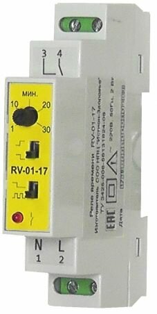 Многофункциональное реле времени Line Energy RV-01-17 исп 11, 1-30 мин 1з x 16А