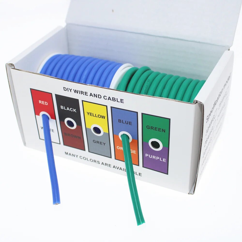 Термостойкий кабельный провод, мягкий силиконовый провод 12AWG 14AWG 16AWG 18AWG 20AWG 22AWG 24AWG 26AWG 28AWG 30AWG, термостойкий силикон