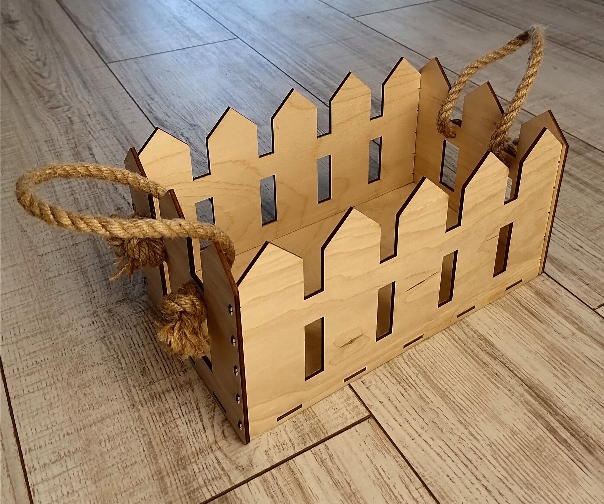 Деревянная заготовка Корзинка кашпо декоративная 27х16х14 см / 2шт