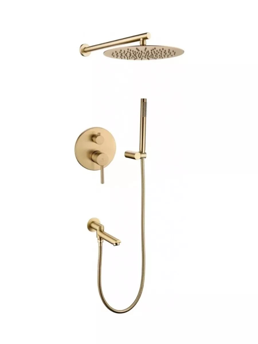 Душевая система с тропическим душем Grocenberg GB5099, латунь, скрытого монтажа