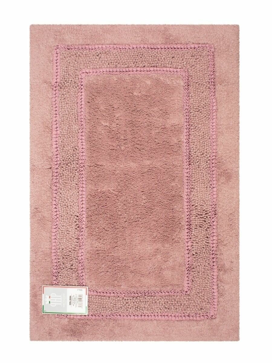 Коврик для ванной PHP Home Philosophy, хлопок, 50x80 см, розовый