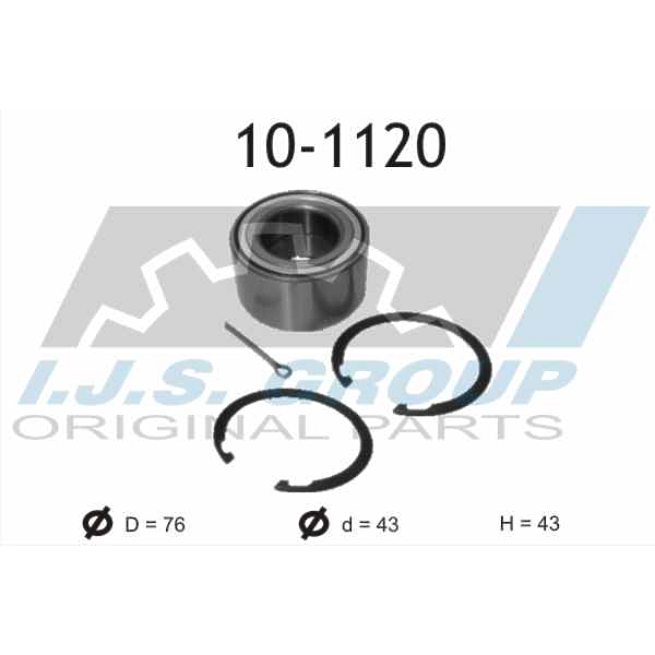 IJS 10-1120 к-кт подшипника ступицы передней\ Nissan (Ниссан) x-trail / Primera (Примера) p12e 00