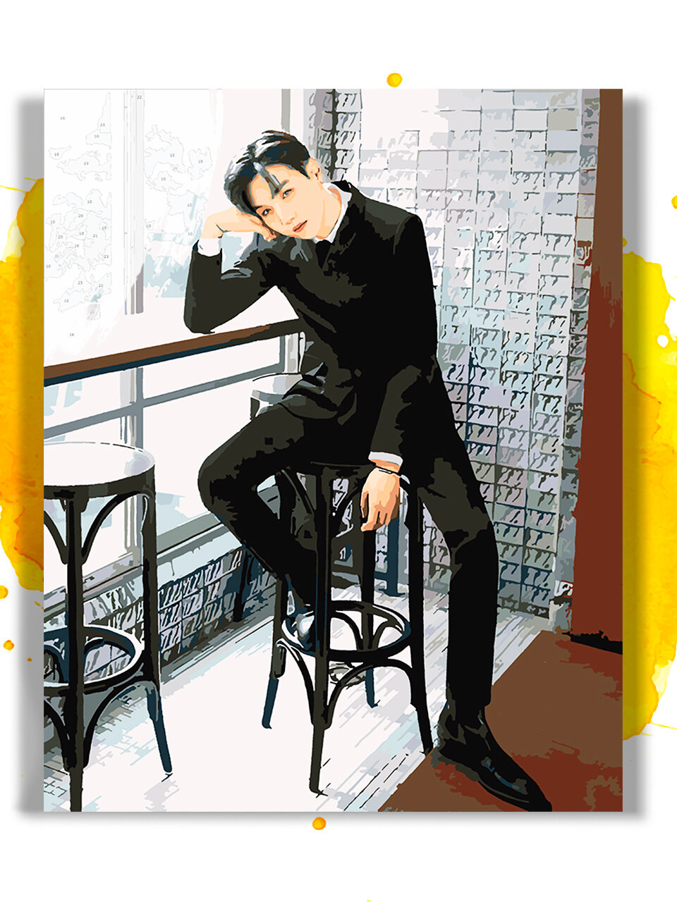 Картина по номерам на холсте BTS Suga Эстетика, 40 х 50 см