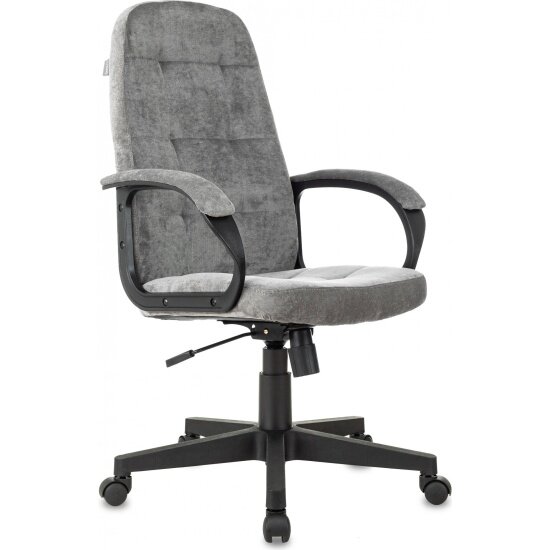 Кресло руководителя Бюрократ CH 002 Fabric серый Light-19 крестов. пластик