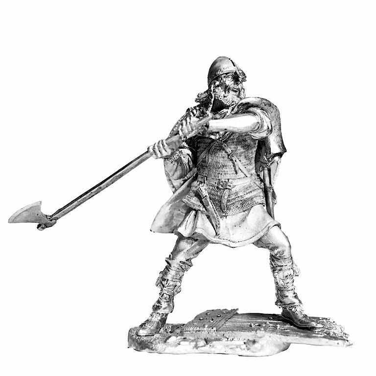 Оловянная фигурка Викинг Фрейдист 90 мм масштаб (10 см высота) Коллекционная статуэтка солдатик из олова