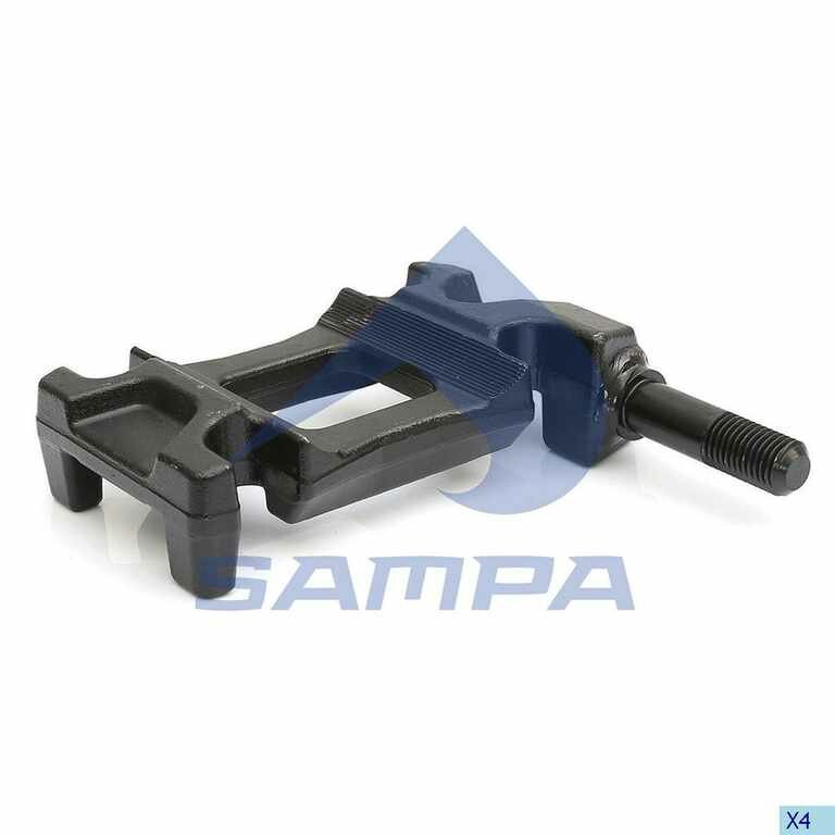 Кронштейн BPW крепления рессоры правой с креплением под амортизатор, 071.036, SAMPA