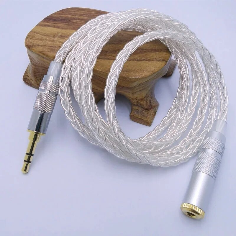 Аудиокабель RYGMR 8-жильный 3,5 мм 2m, Silver male tofemale