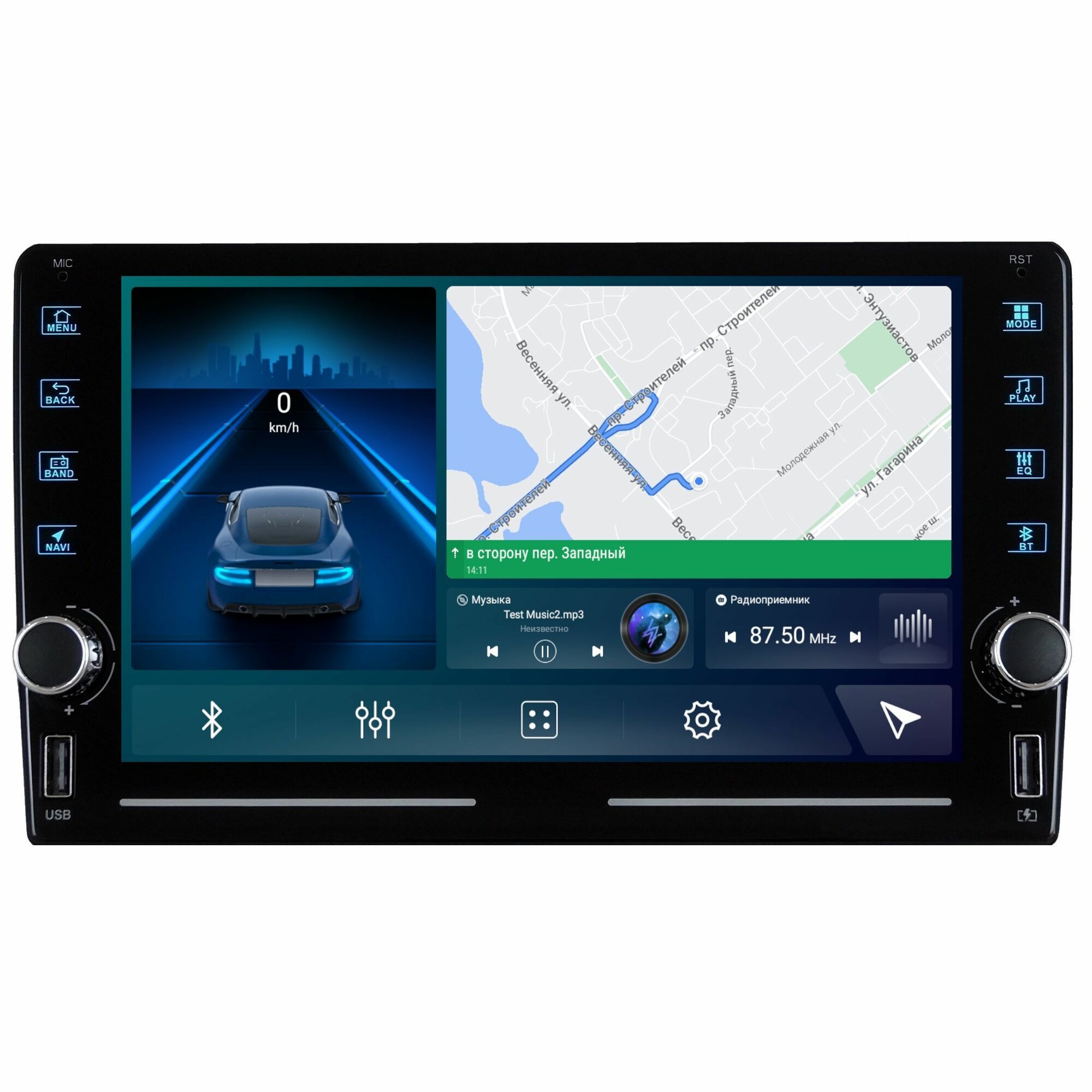 Магнитола R320 9 дюймов с Android 13, 4/64Gb память, 8 ядерный процессор, Carplay, DSP, 4G модем (Sim)