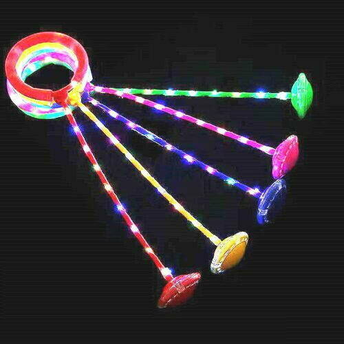 Скакалка, ручка со светом, колеса PVC со светом , 1/орр