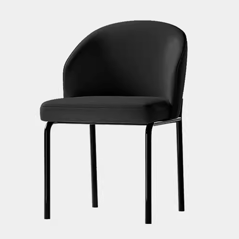 Мягкий кожаный стул Shman (черный, нат. кожа)