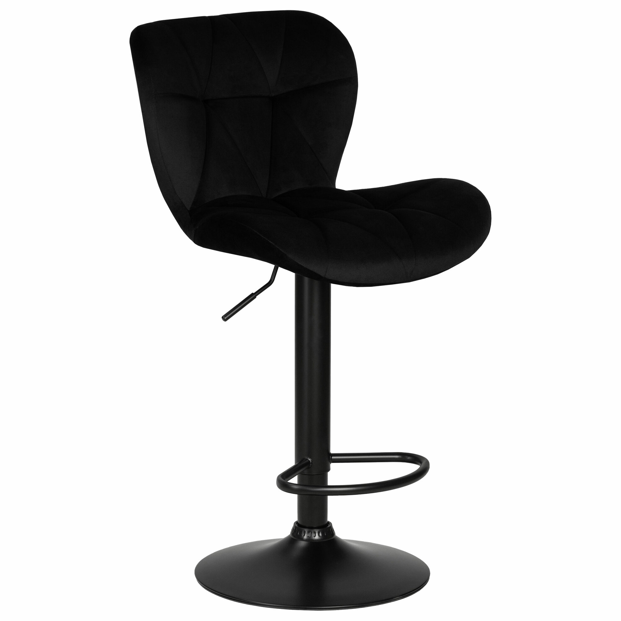 Стул DOBRIN 5022 BlackBase-LM BARNY BLACK черный велюр (MJ9-101), черный