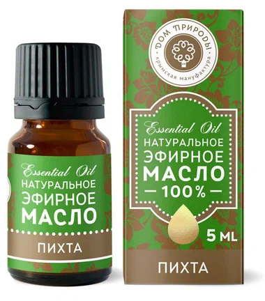 Эфирное масло Дом Природы "Пихта", хвойный аромат, для бани и сауны, 5мл
