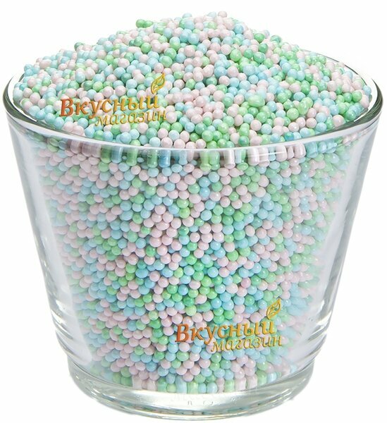 Декор Шарики гол/зел/розов перламутровые, 100 гр. (Набор из 4 шт.)