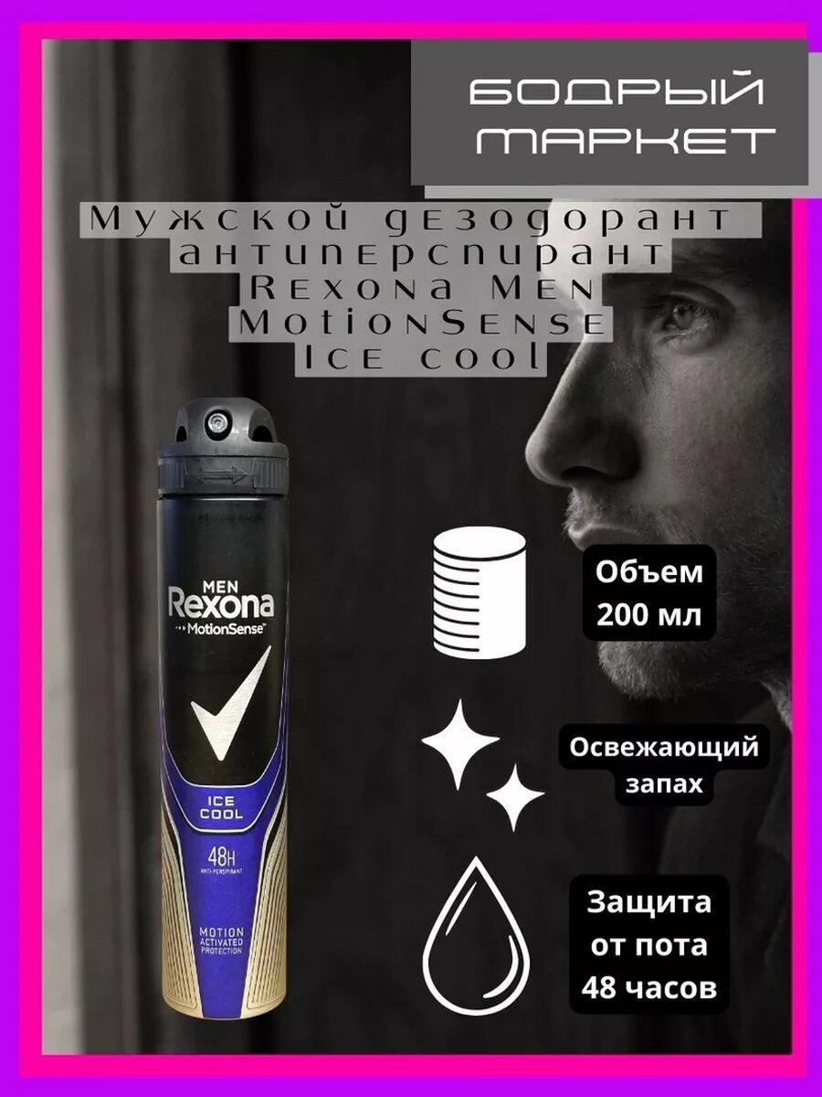 Антиперспирант Rexоna men MotionSense Ice Cool 200мл
