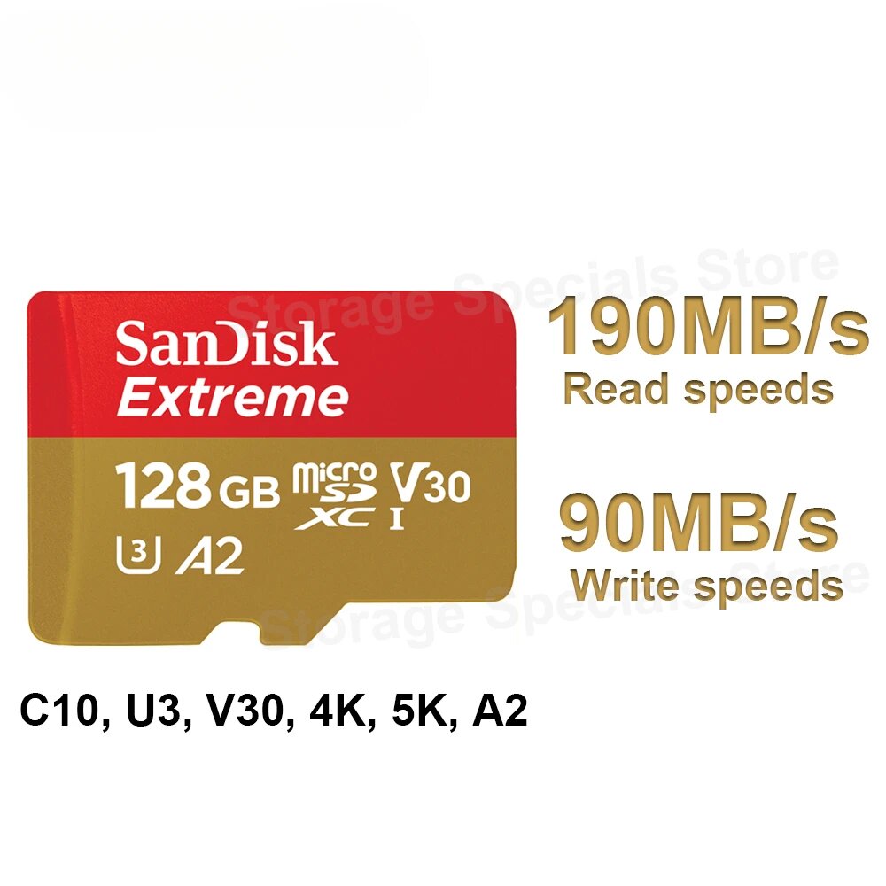 SanDisk Micro SD карта памяти 64G 128G 256G 512G 1TB 2TB